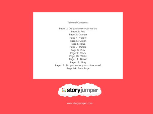 "Learning My Colors" - Free stories online. Create books for kids ...