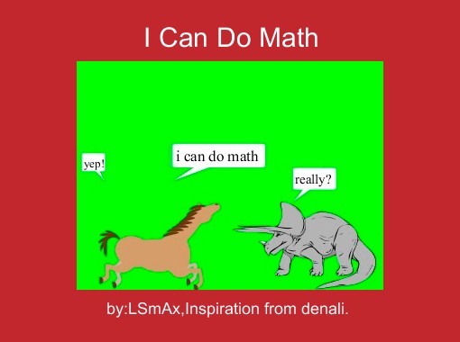 "I Can Do Math" - Free stories online. Create books for kids | StoryJumper