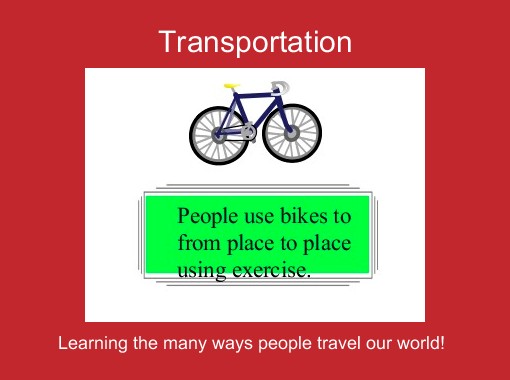 "Transportation" - Free stories online. Create books for kids | StoryJumper